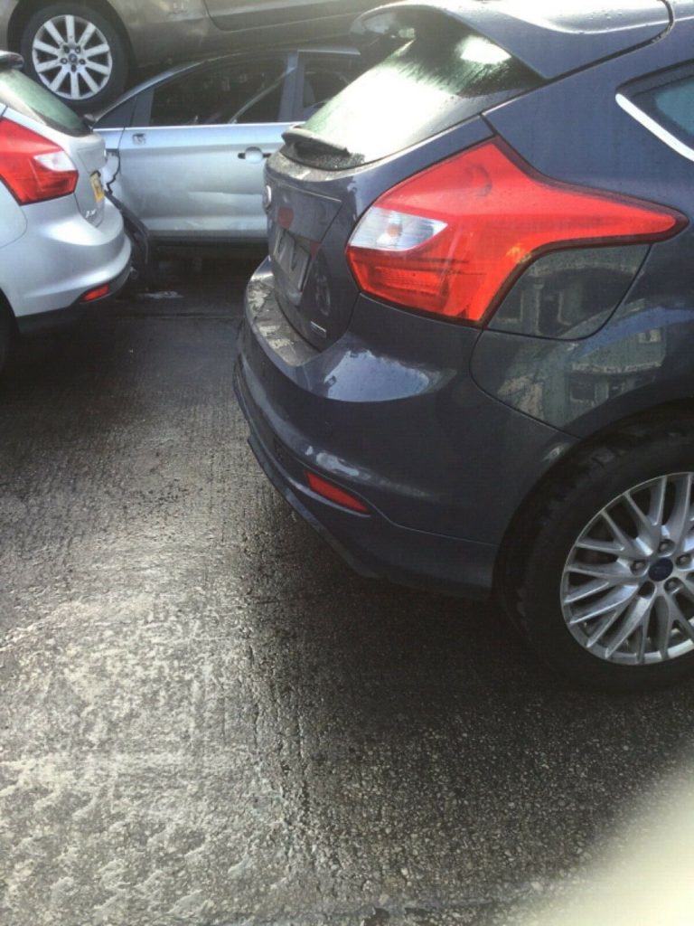 FORD FOCUS 2011-2014 MK3 ZETEC-S COMPLETE REAR BUMPER IN MIDNIGHT SKY ...